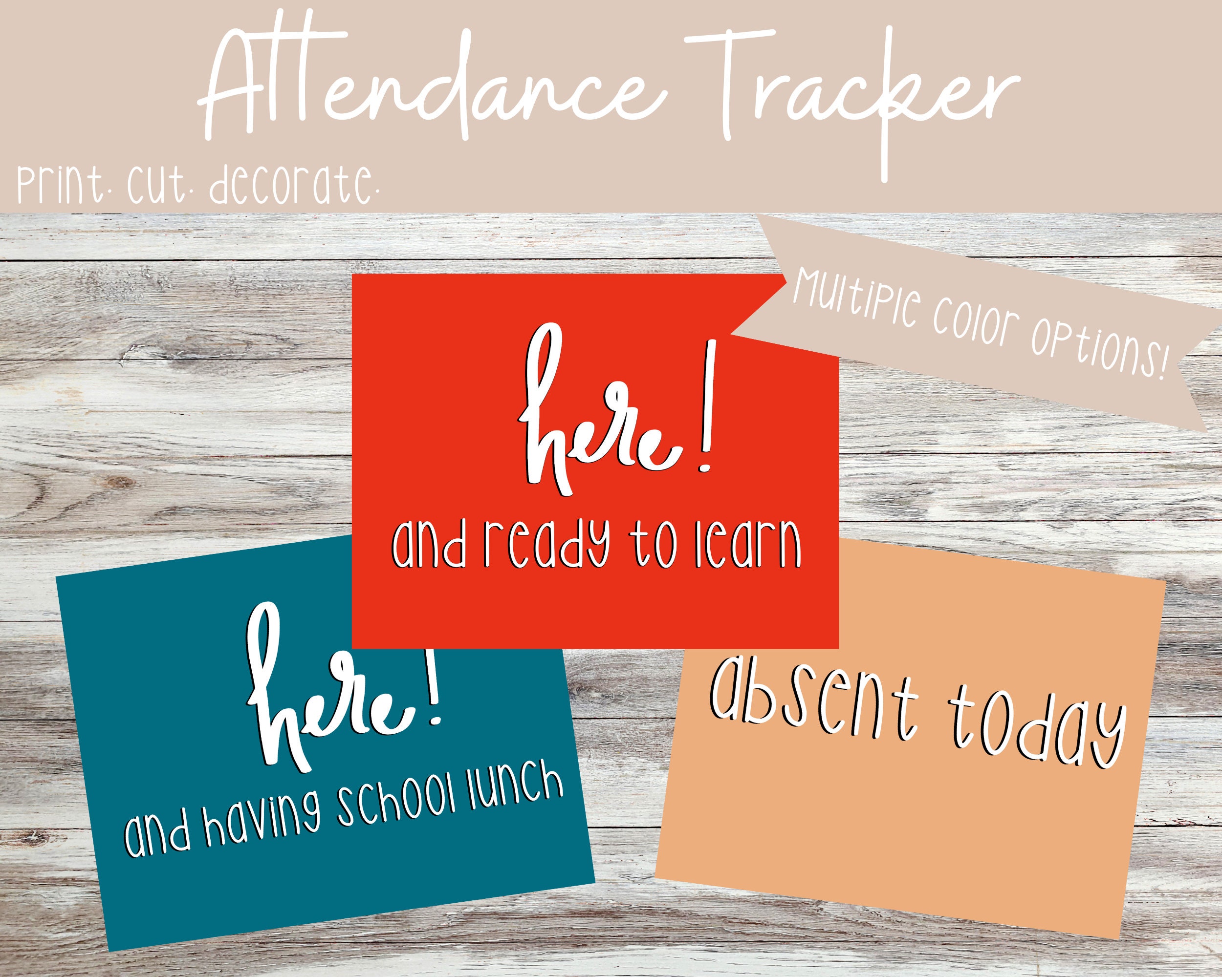 Retro Vibes Attendance Chart Classroom Decor Printable - Etsy