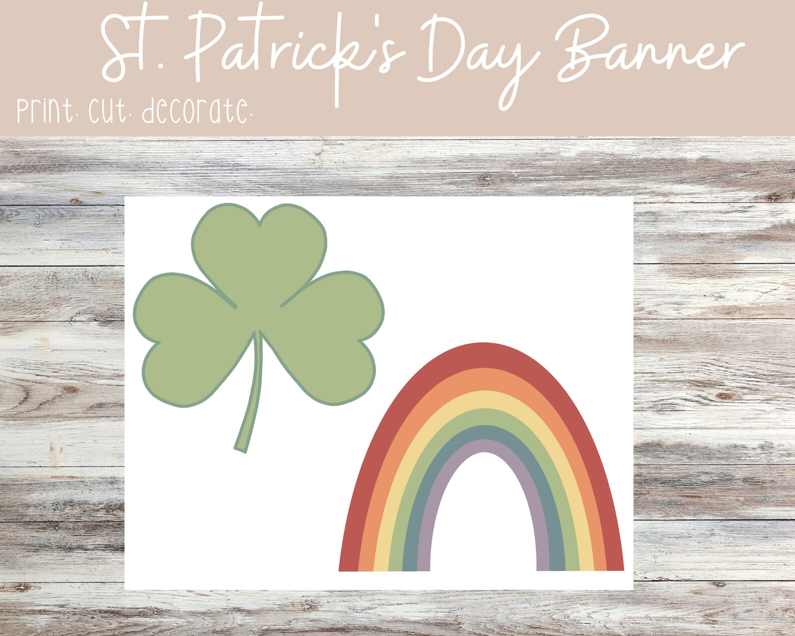 St. Patrick's Day Banner Classroom Decor Printable - Etsy