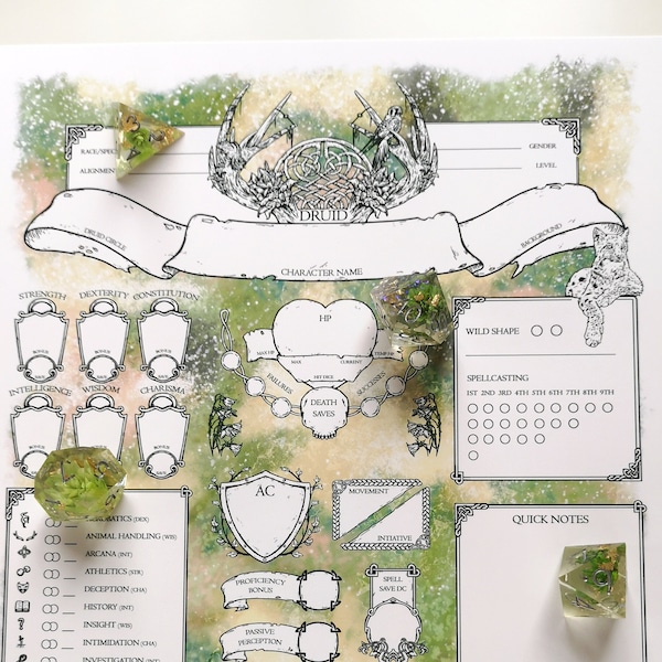 Dnd Character Sheet Victorian Dungeons and Dragons Character Sheet Dnd ...