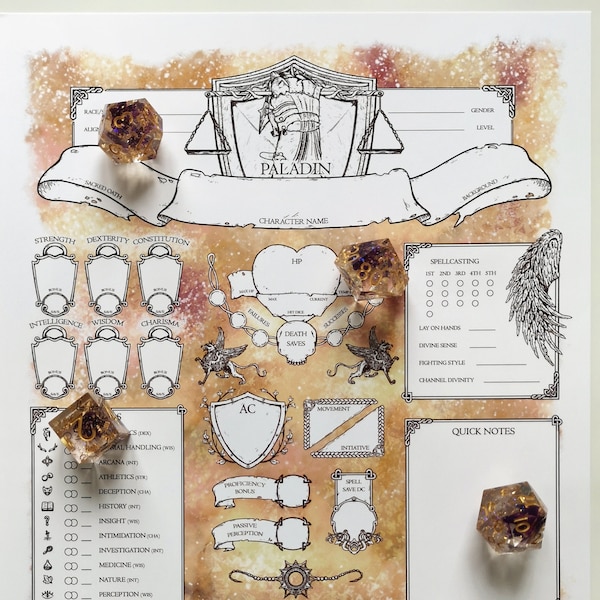Multiclass D&d Character Sheets - Etsy