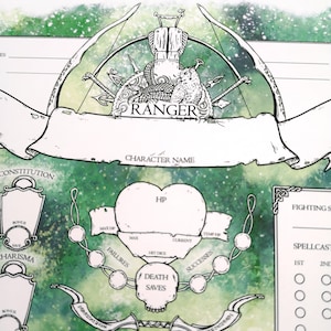 Fillable D&D 5E - Ranger - Character Sheets - Etsy