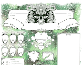 Undertow Character Sheets D&D 5e - Etsy UK