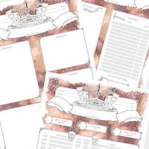 Fillable D&D 5E - Fighter - Character Sheets - Etsy