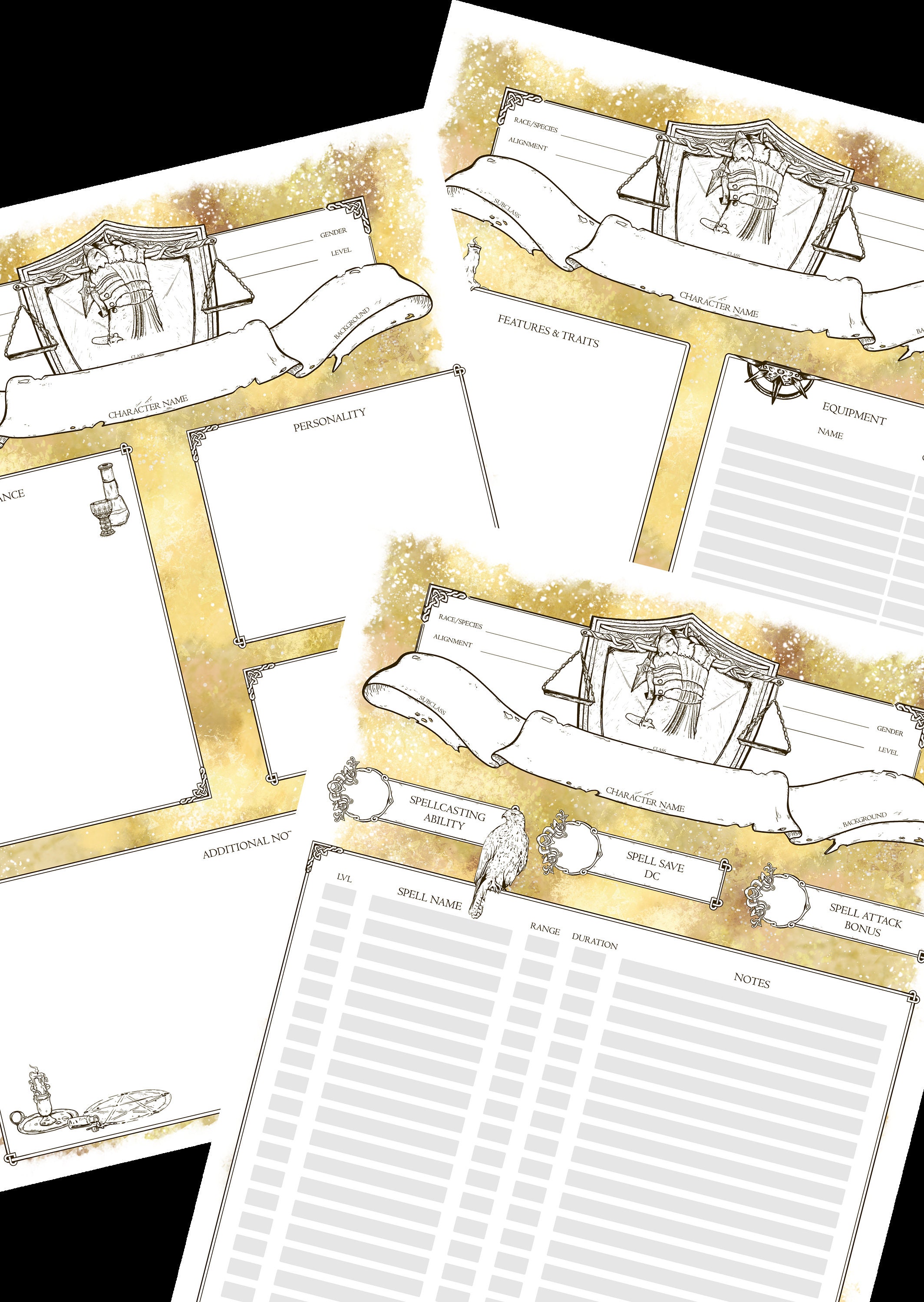 D&D 5E the Holy Champion Character Sheets - Etsy