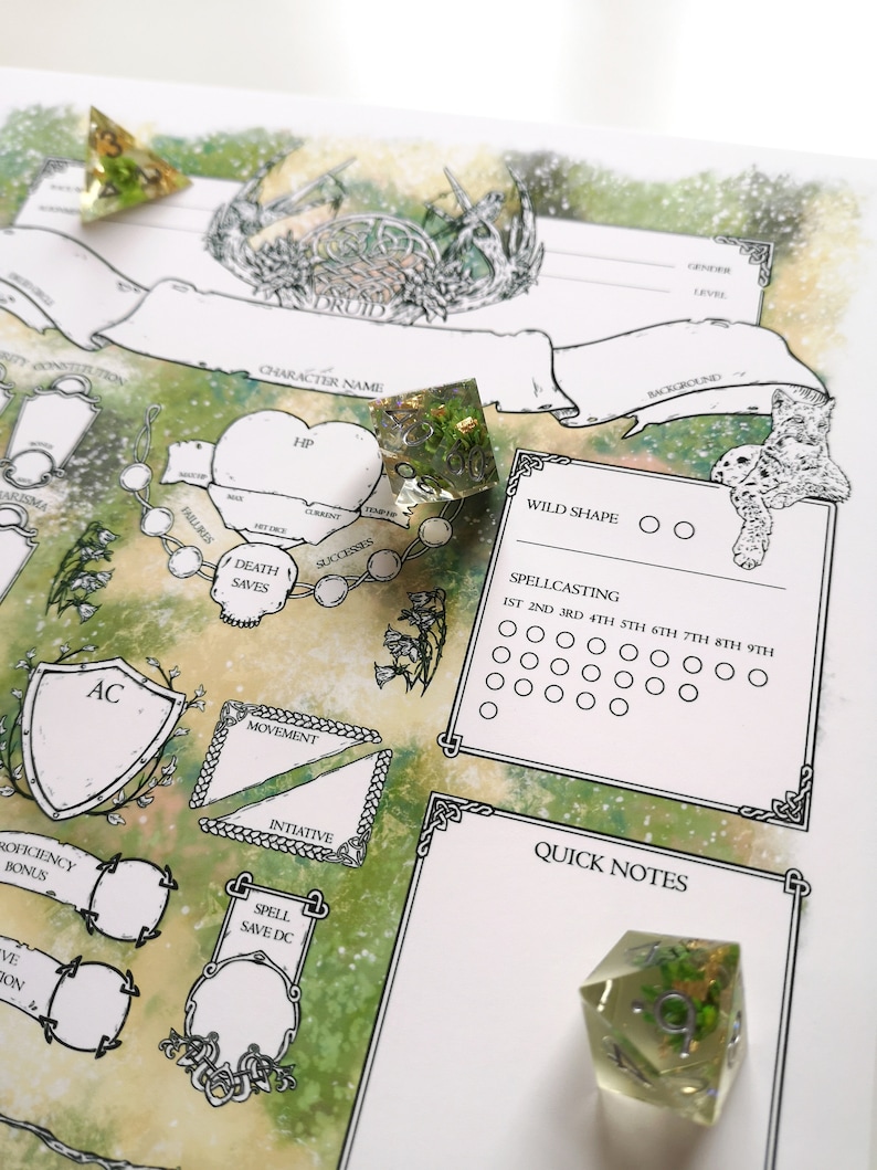 Druid/ranger Bundle Pack D&D 5e Character Sheets - Etsy
