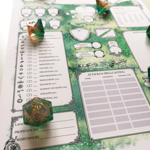 Fillable D&D 5E - Ranger - Character Sheets - Etsy
