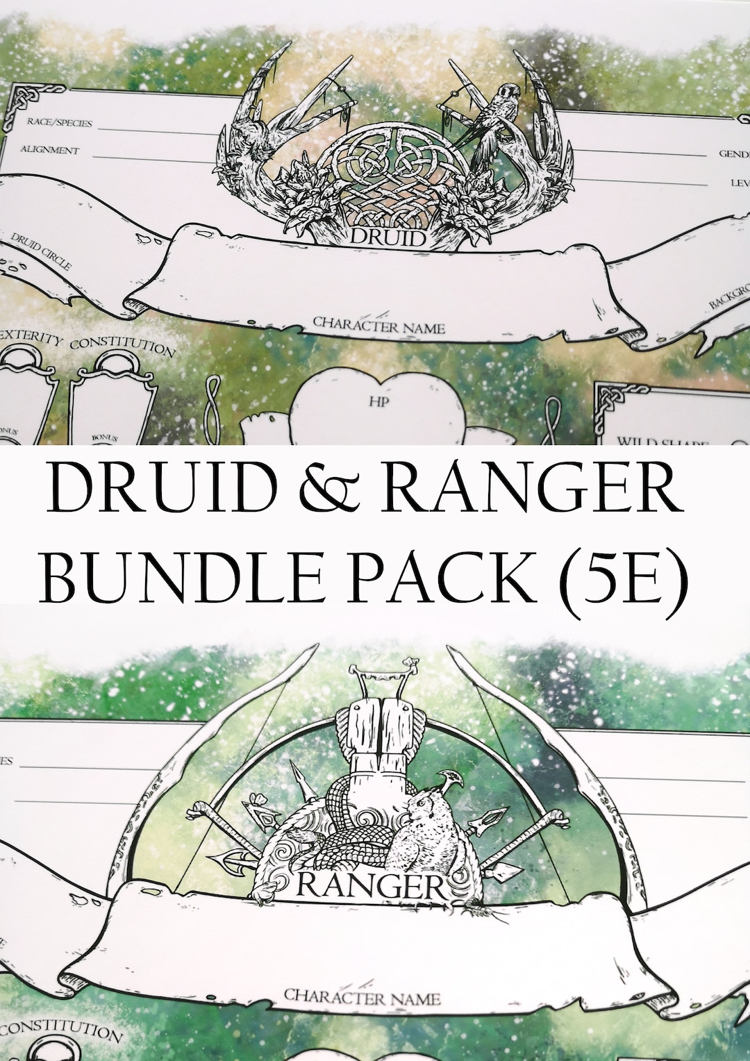 Druid/ranger Bundle Pack - D&D 5e Character Sheets - Etsy