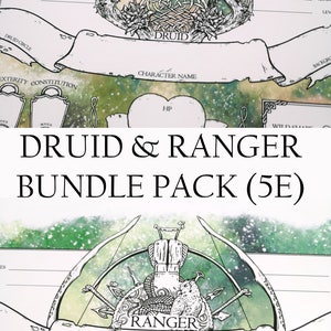 Druid/ranger Bundle Pack - D&D 5e Character Sheets - Etsy