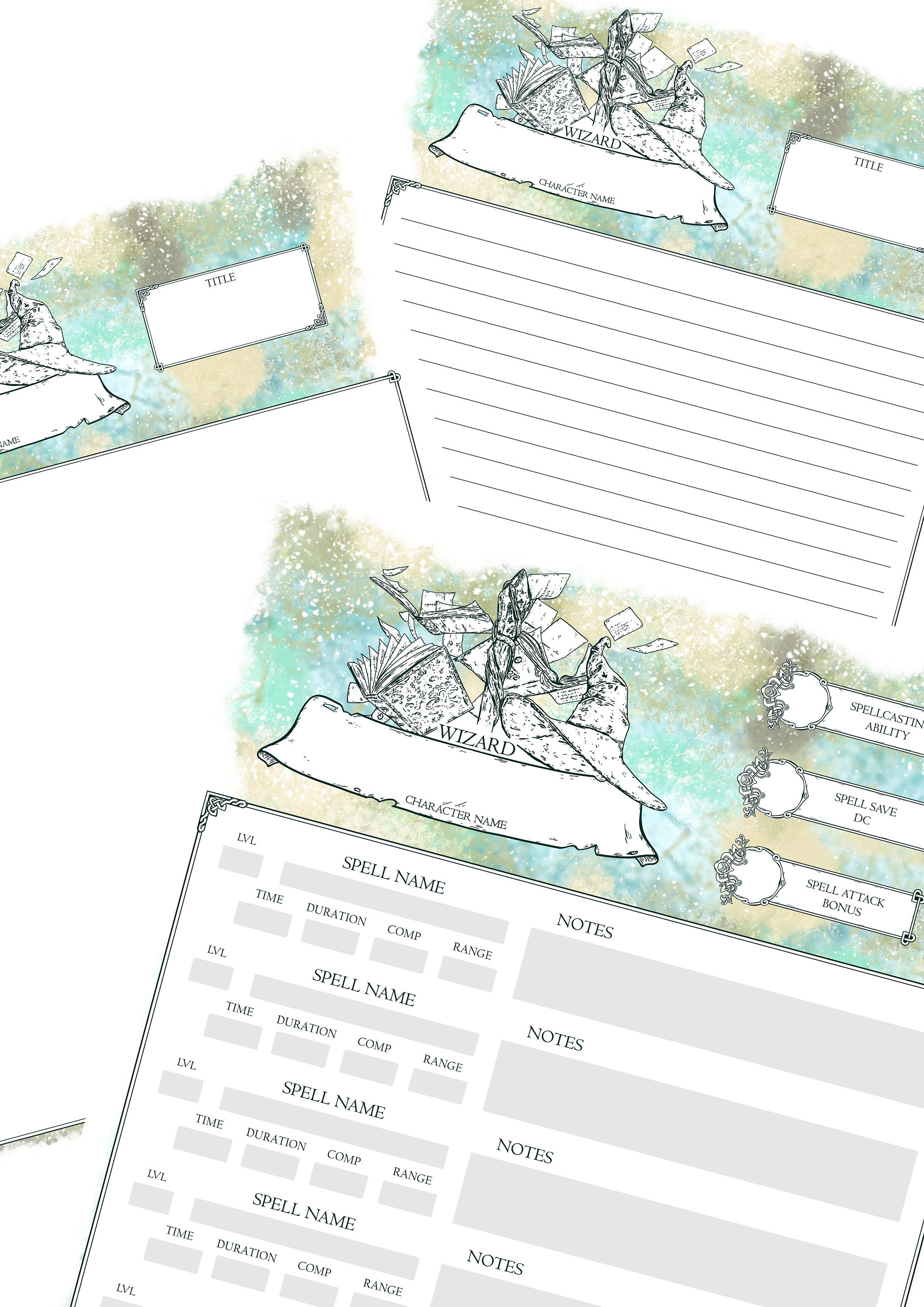 D&D 5E Wizard Note Pages - Etsy
