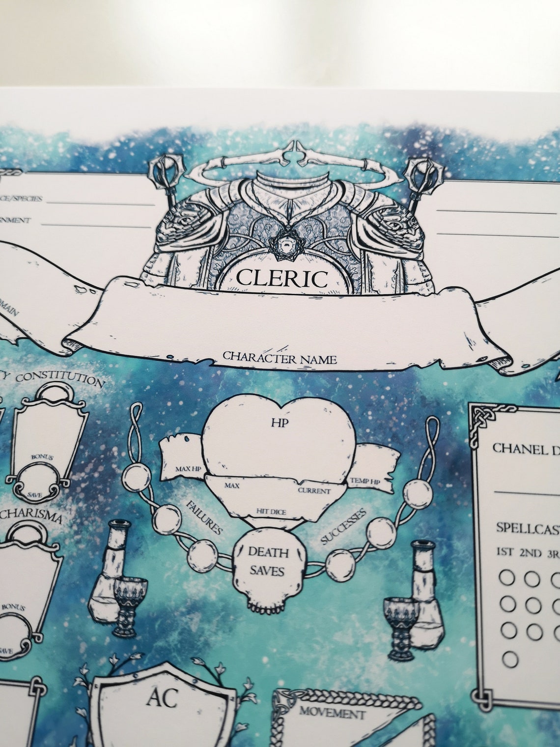 D&D 5E - Cleric - Character Sheets - Etsy