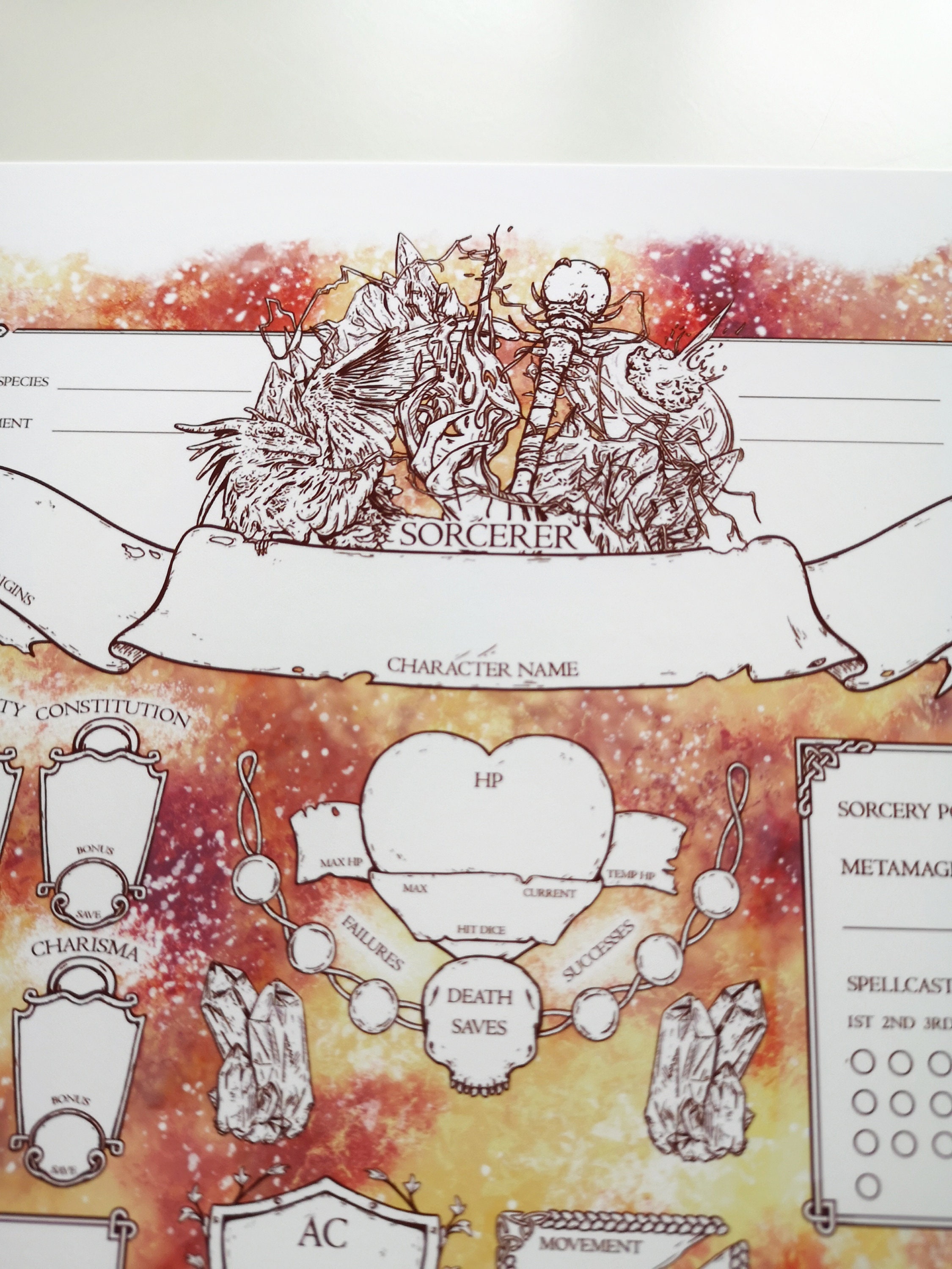 Wizard/sorcerer/warlock/bard Bundle Pack - D&D 5e Character Sheets ...