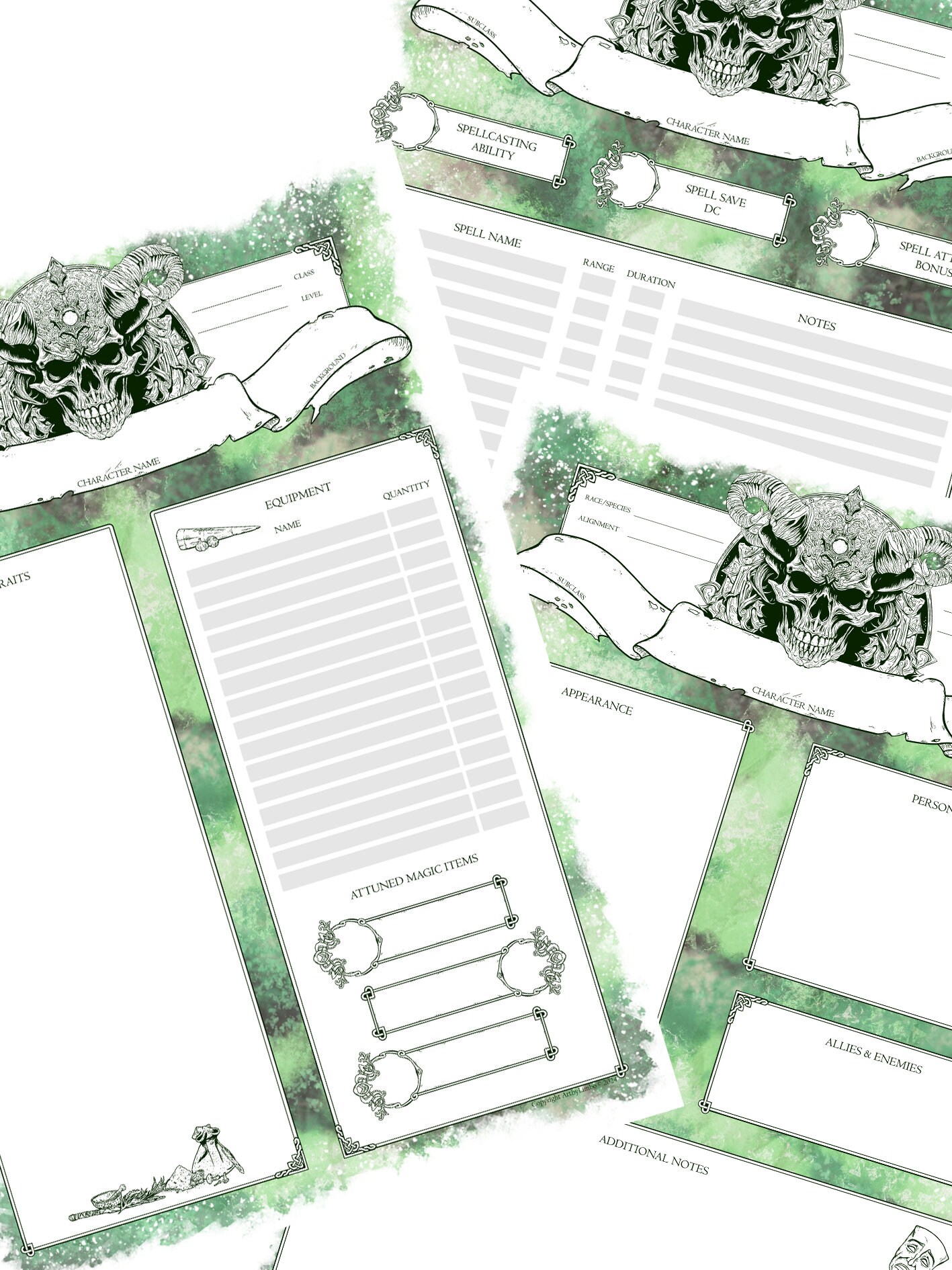 D&D 5E - the Lich - Character Sheets - Etsy