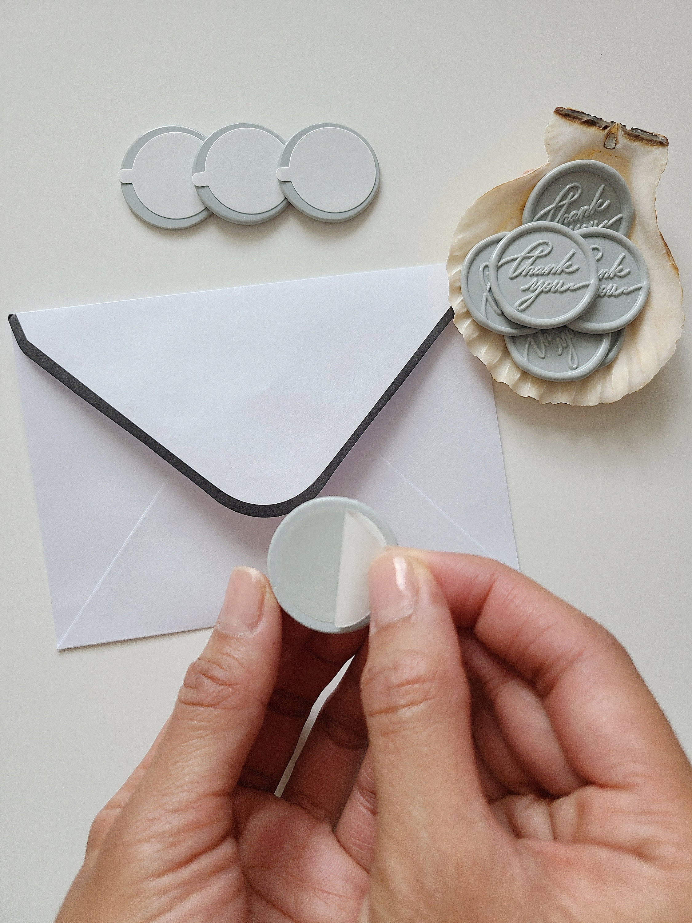 Thank You in Cursive Handmade Wax Seal Stickers /self-adhesive - Etsy