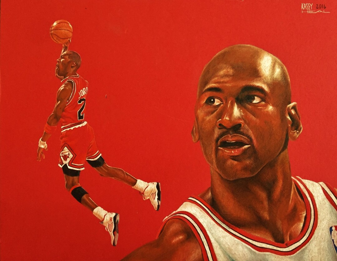 Michael Jordan Color Print - Etsy