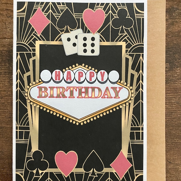 Casino Birthday Card - Etsy