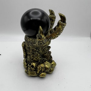 Gold Dragon Claw Crystal Sphere Holder, Dragon Claw, Crystal Sphere ...