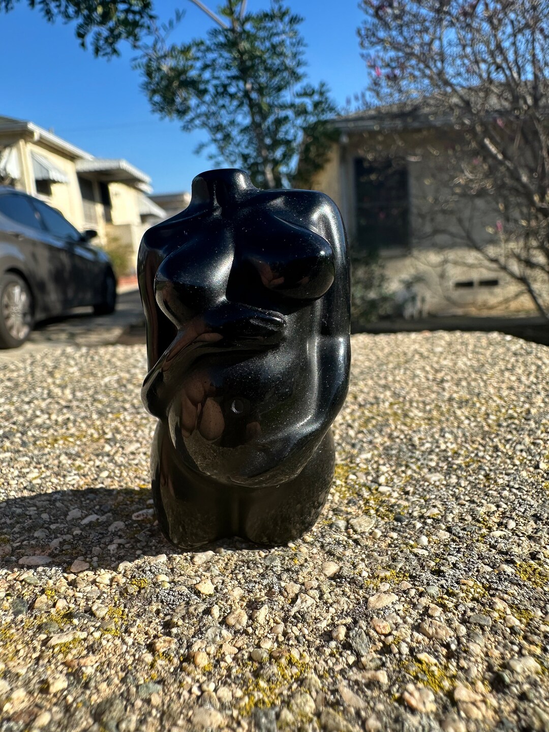 Black Obsidian Pregnant Goddess, Crystal Lady, Black Obsidian Crystal ...