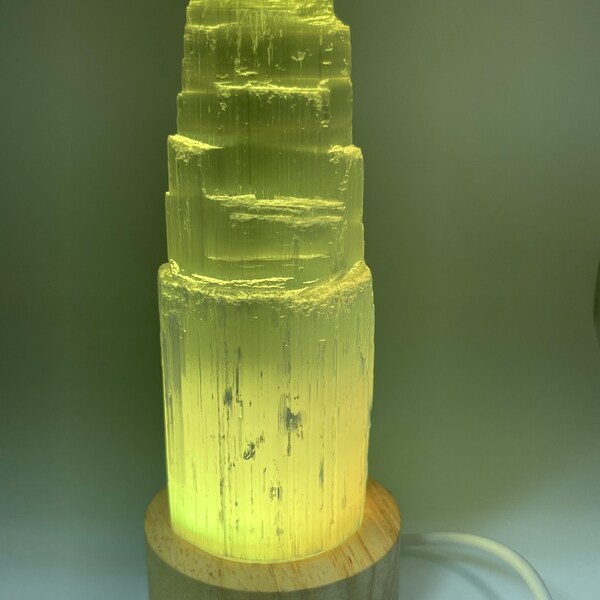 Selenite Lamp - Etsy