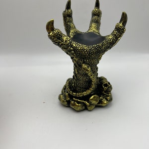 Gold Dragon Claw Crystal Sphere Holder, Dragon Claw, Crystal Sphere ...