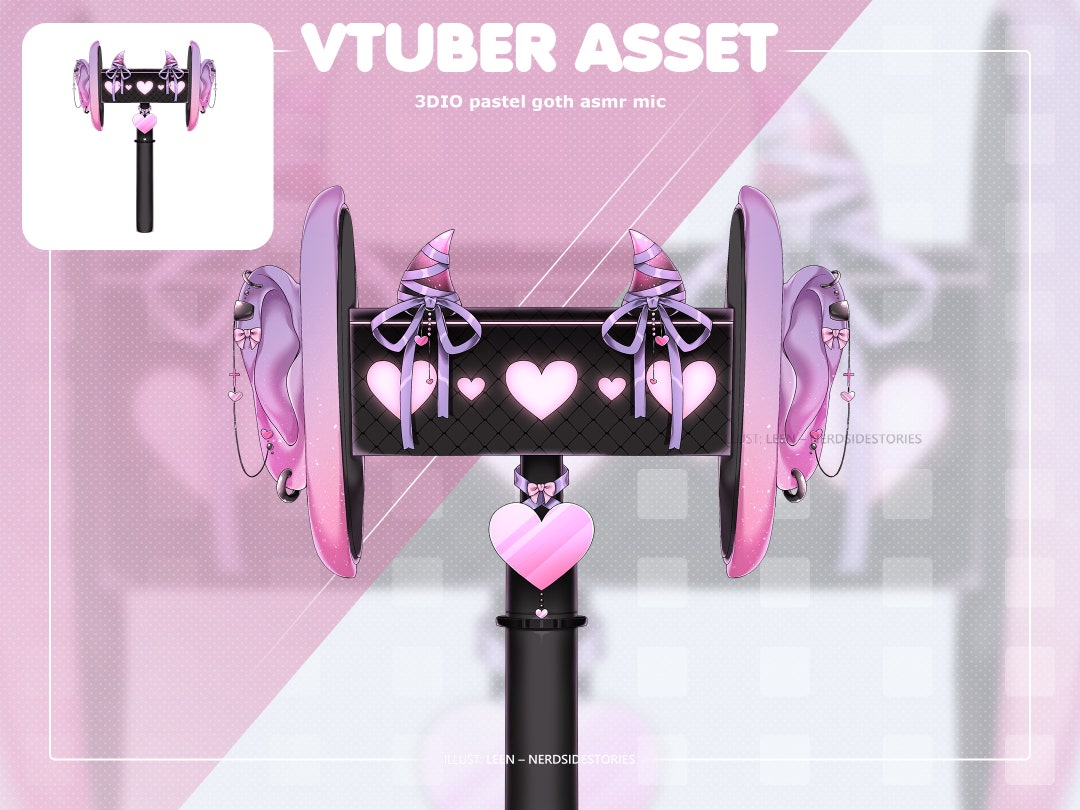 VTUBER Asset 3DIO Pastel Goth Mic ASMR Binaural Mic - Etsy