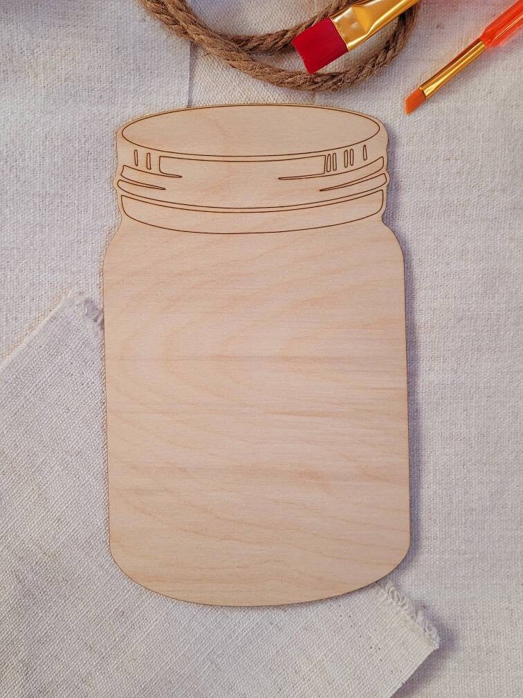 Mason Jar Laser Cut Unfinished Wood Cutouts Assorted Sizes - Etsy