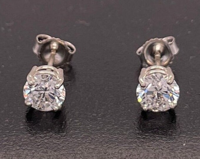 1 Ct Diamond Stud Earrings - Etsy