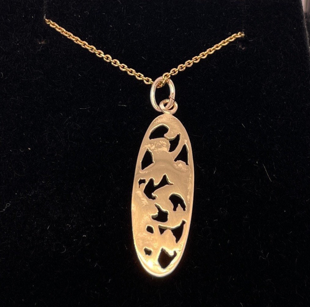 14kt Solid Gold Filigree Pendant - Etsy