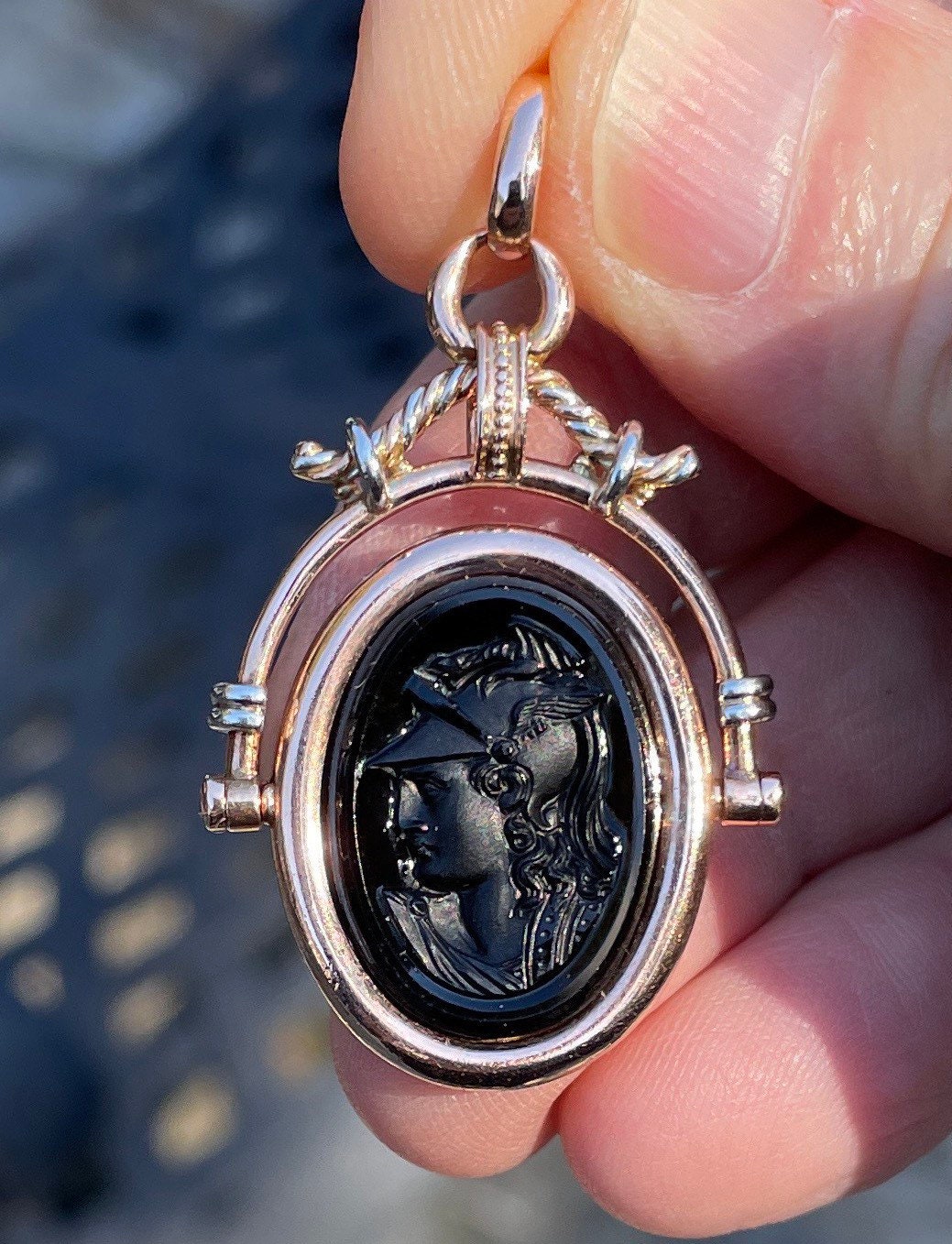 Antique Plat & 14k Spinner Fob - Etsy