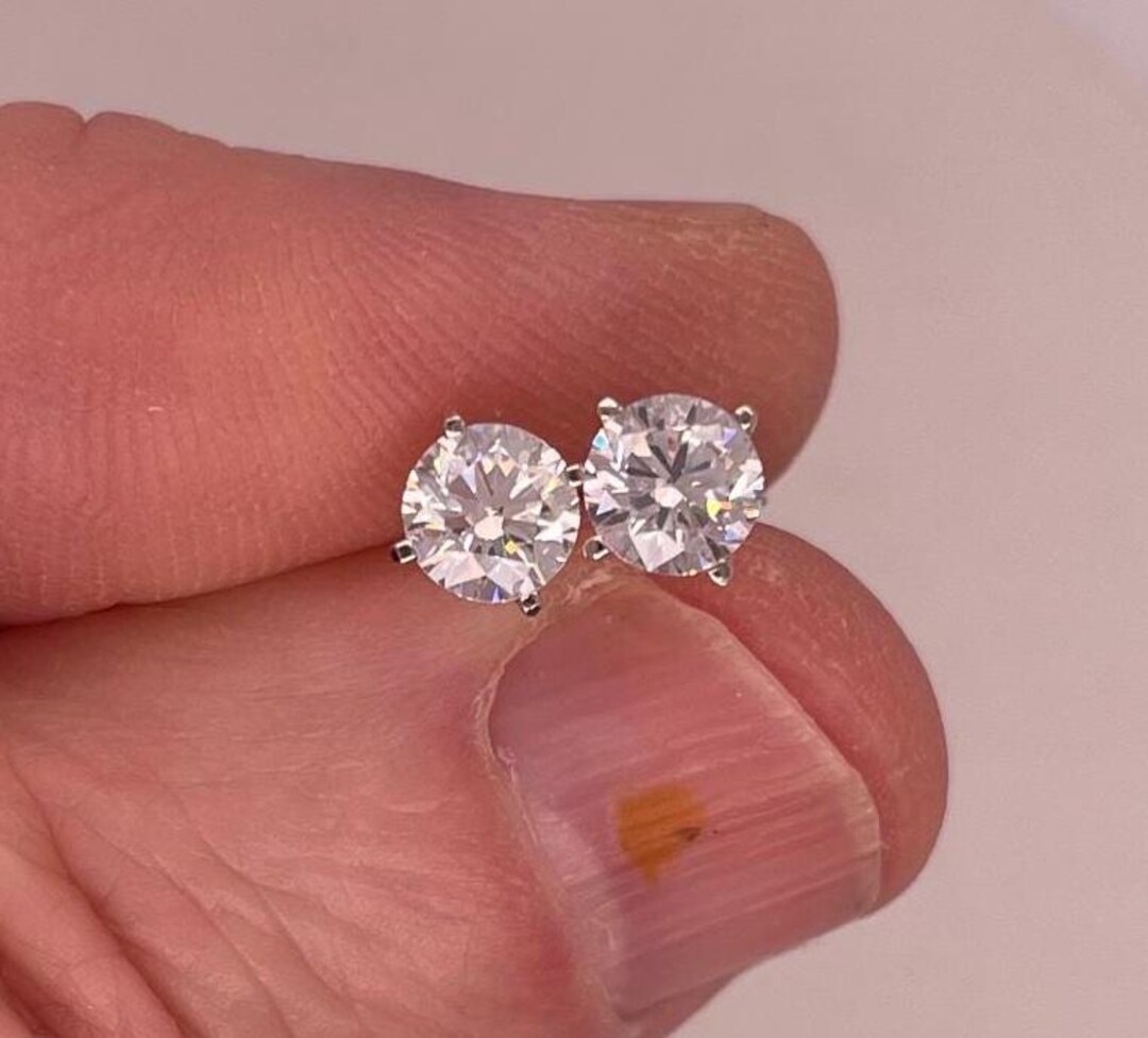 1 Ct Diamond Stud Earrings - Etsy