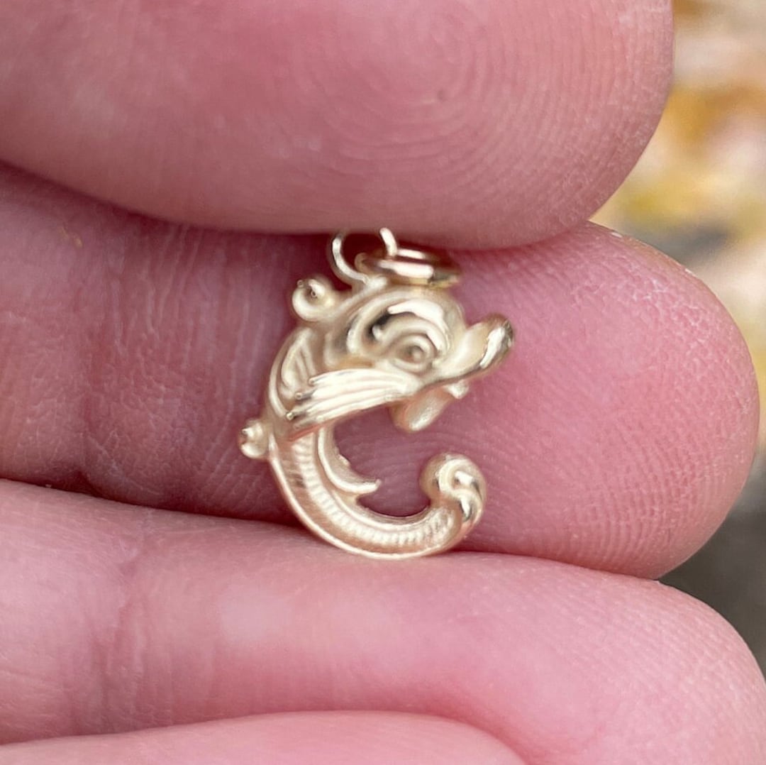 Antique Art Nouveau Fish Charm - Etsy