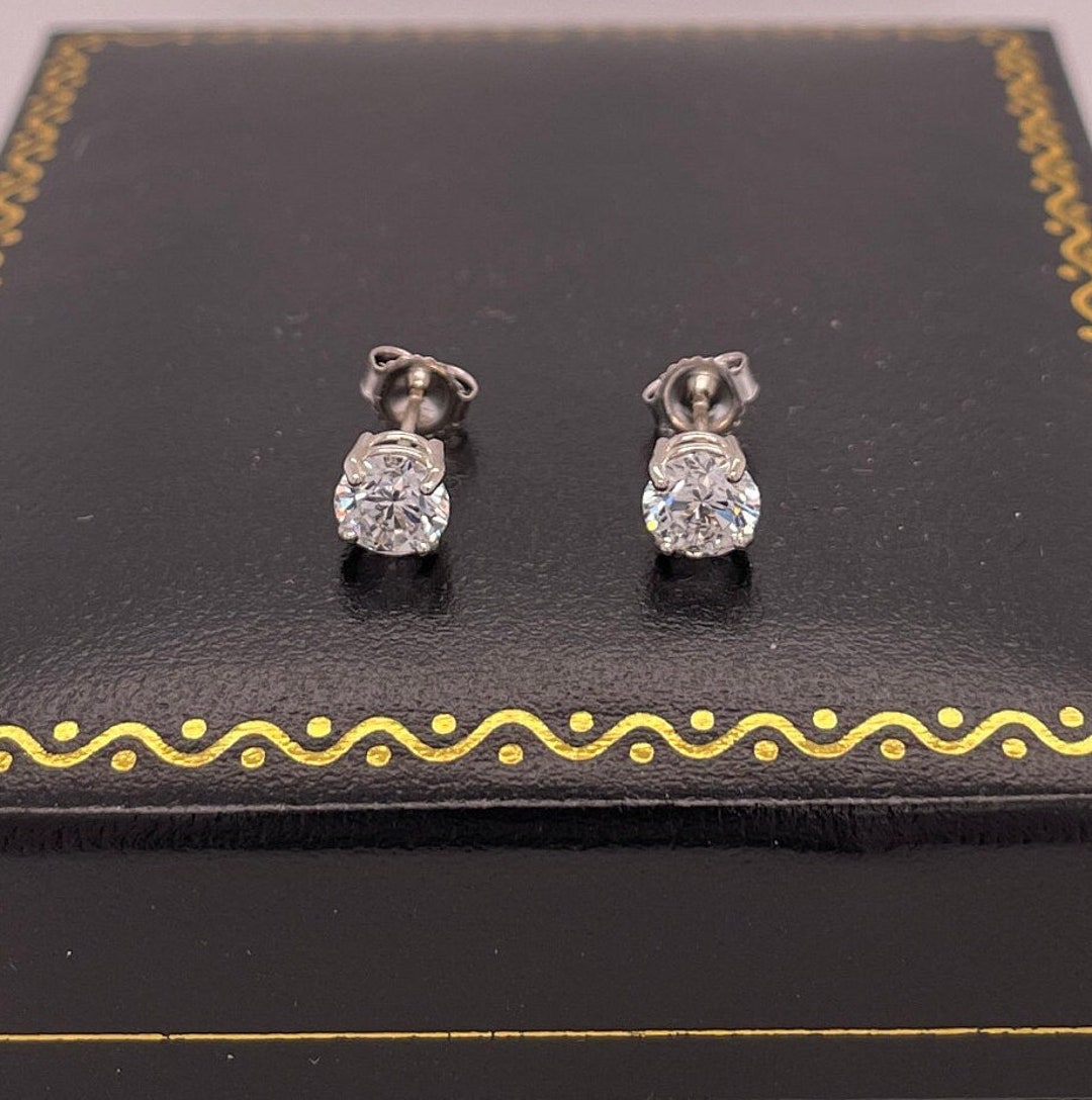 1 Ct Diamond Stud Earrings - Etsy