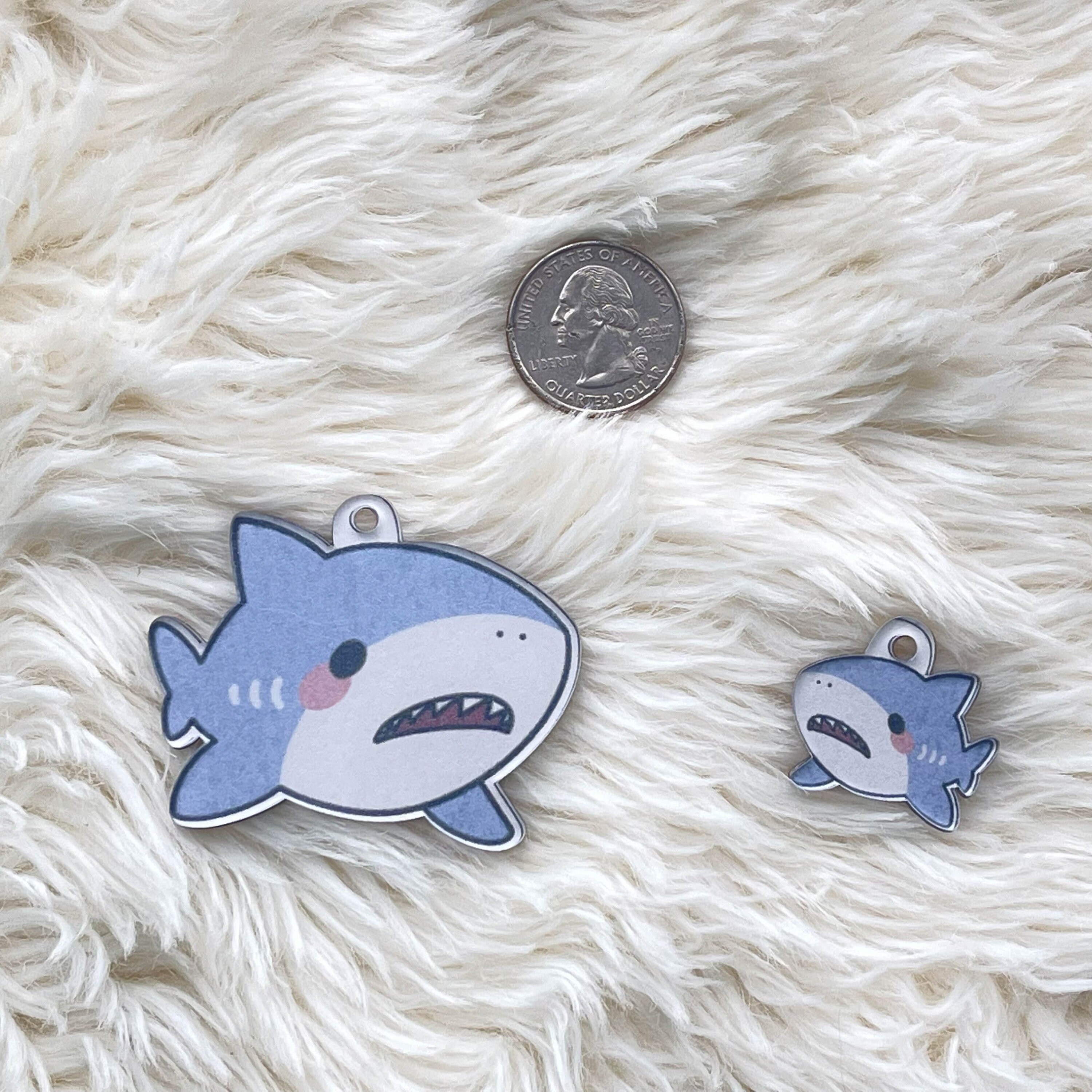 Baby Shark Keychain - Backpack Tag for Kids, Acrylic Keychain, Tote Bag ...