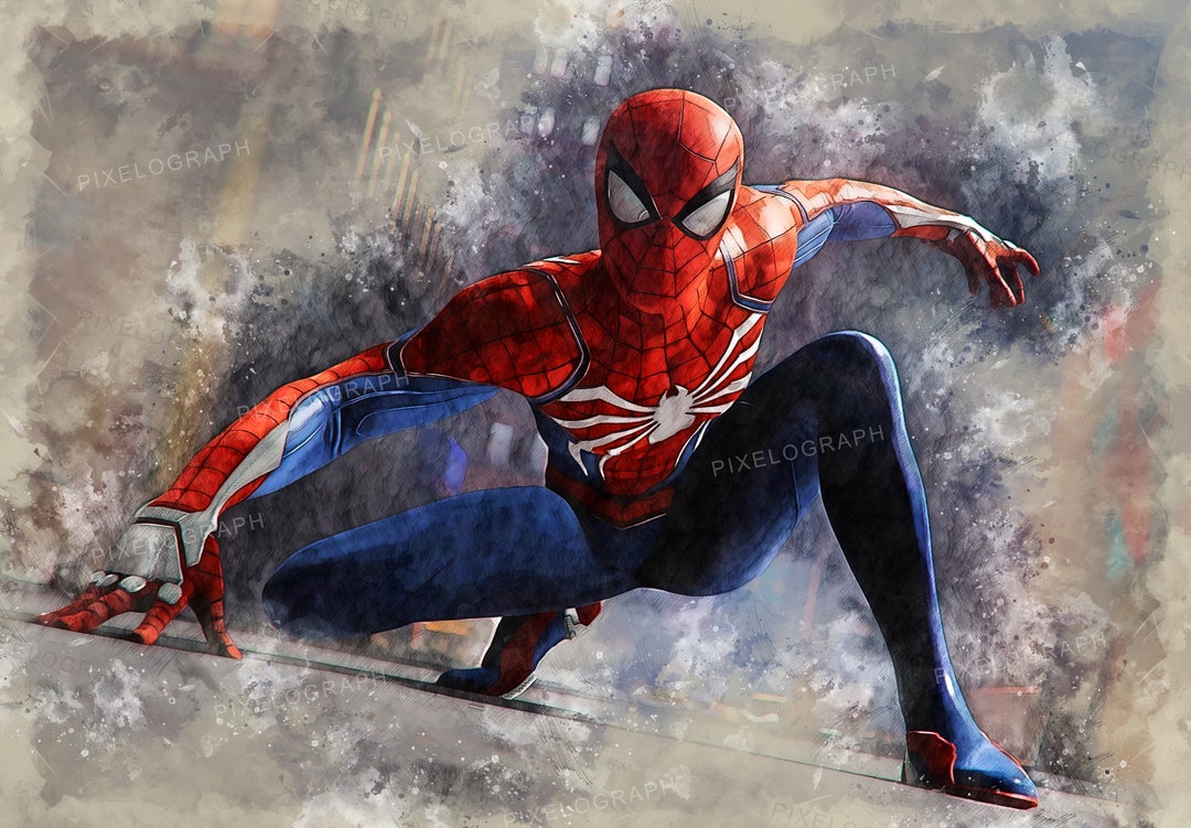 Spider-man Paper Print - Etsy