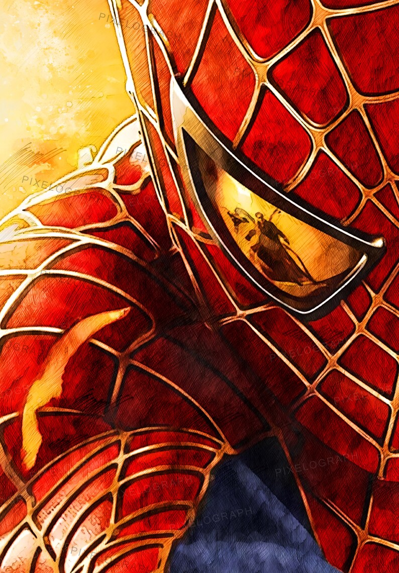 Spider Man Digital Art, Spider-man Paper Print - Etsy