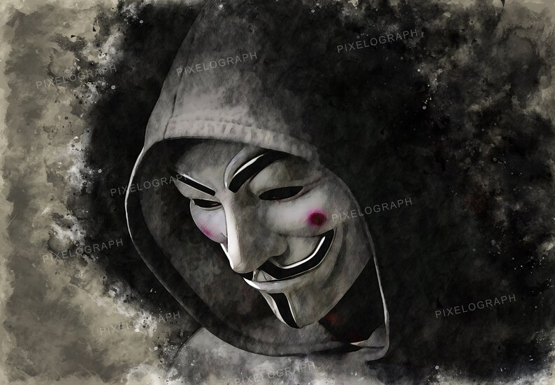 We Are Anonymous, Guy Fawkes Mask - Etsy