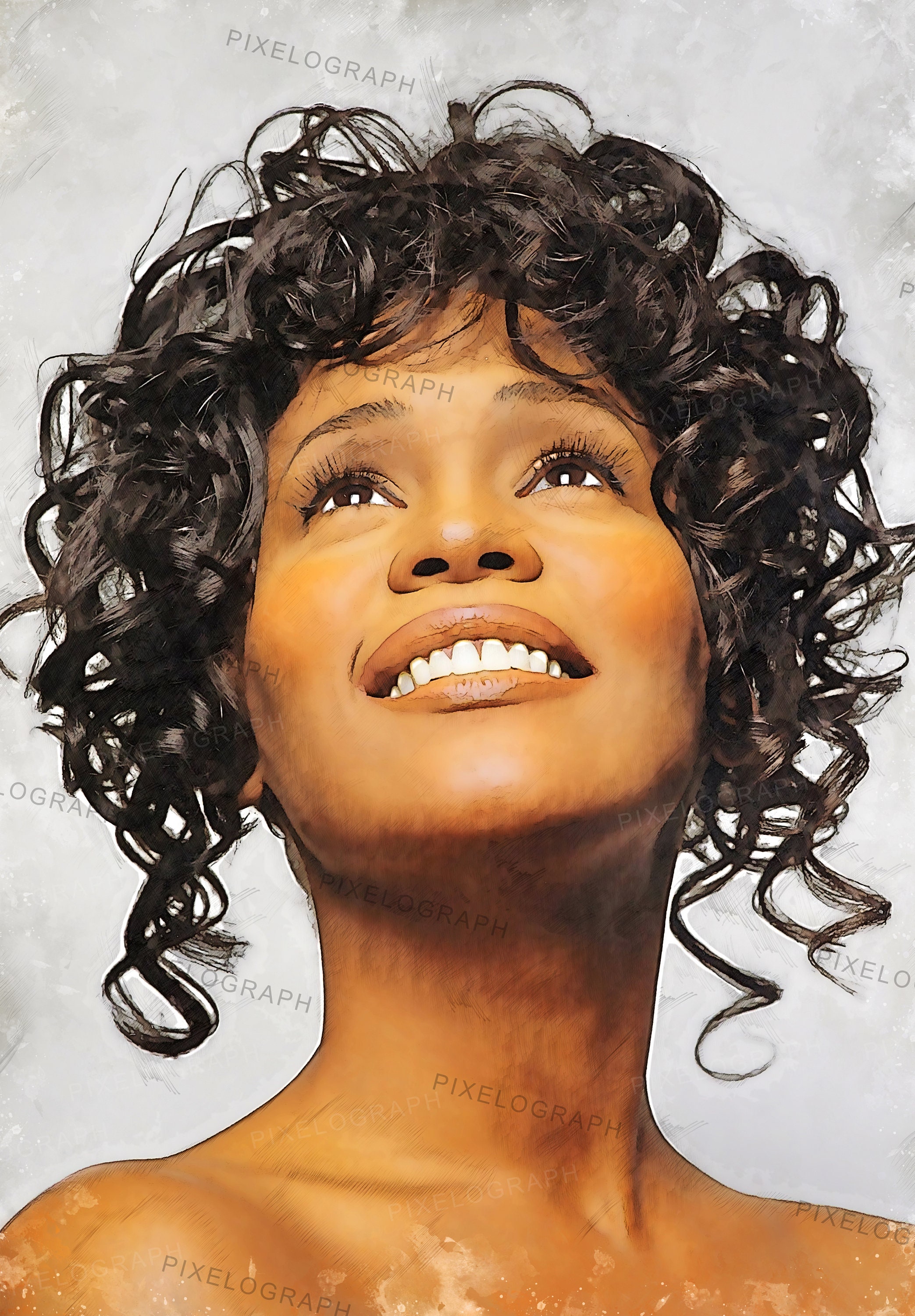 Whitney Houston Whitney Houston Digital Art Whitney | Etsy