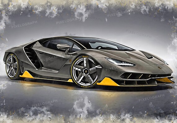 Lamborghini Centenario Print | Etsy