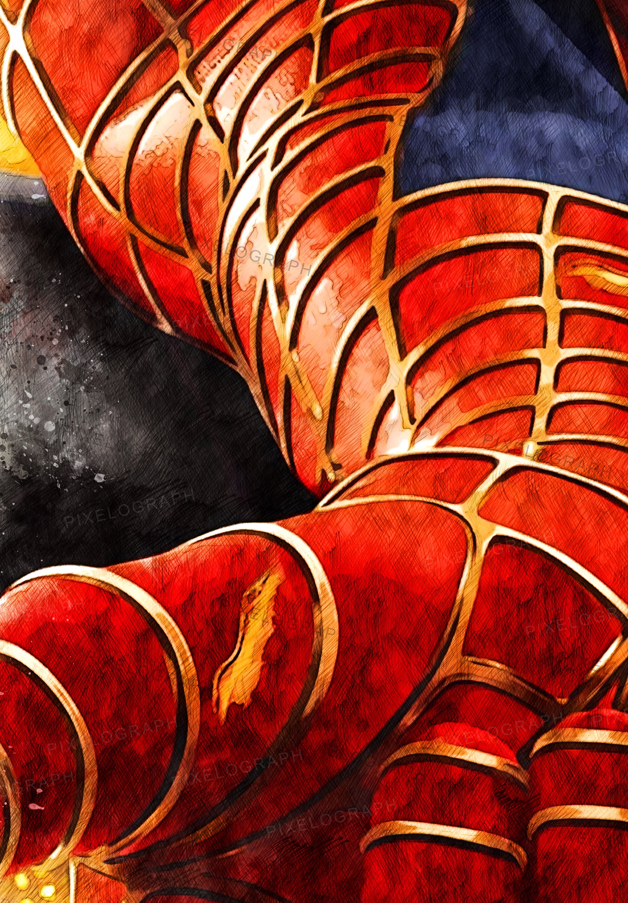 Spider Man Digital Art, Spider-man Paper Print - Etsy