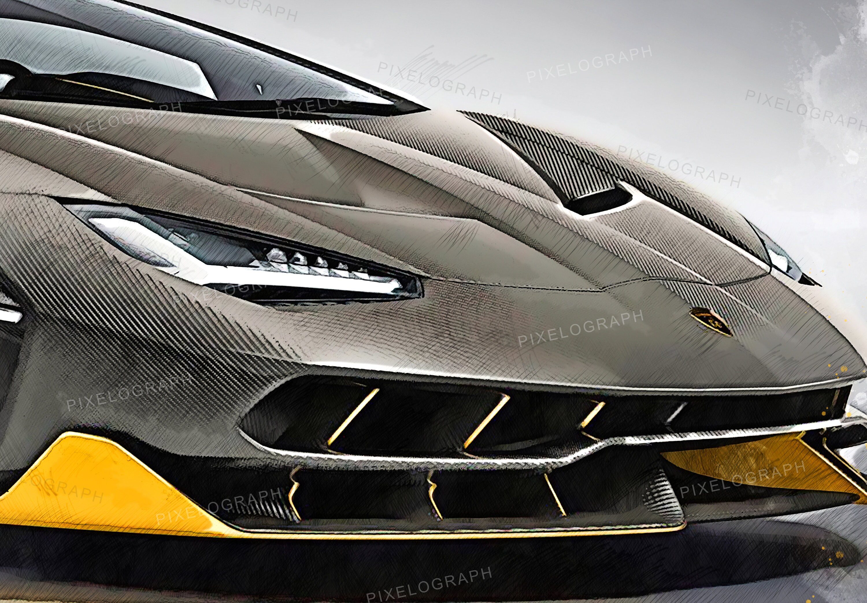 Lamborghini Centenario Print - Etsy