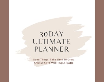 Full Planner Bundle Printable Planner Goals, Habits Growth Mindset Self ...