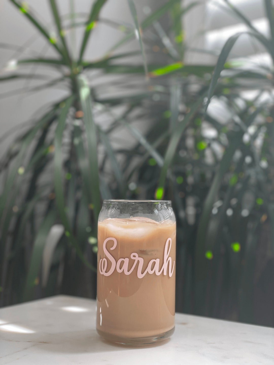 Custom Glass,personalized Beer Can Glass,iced Coffee Can Glass,birthday ...