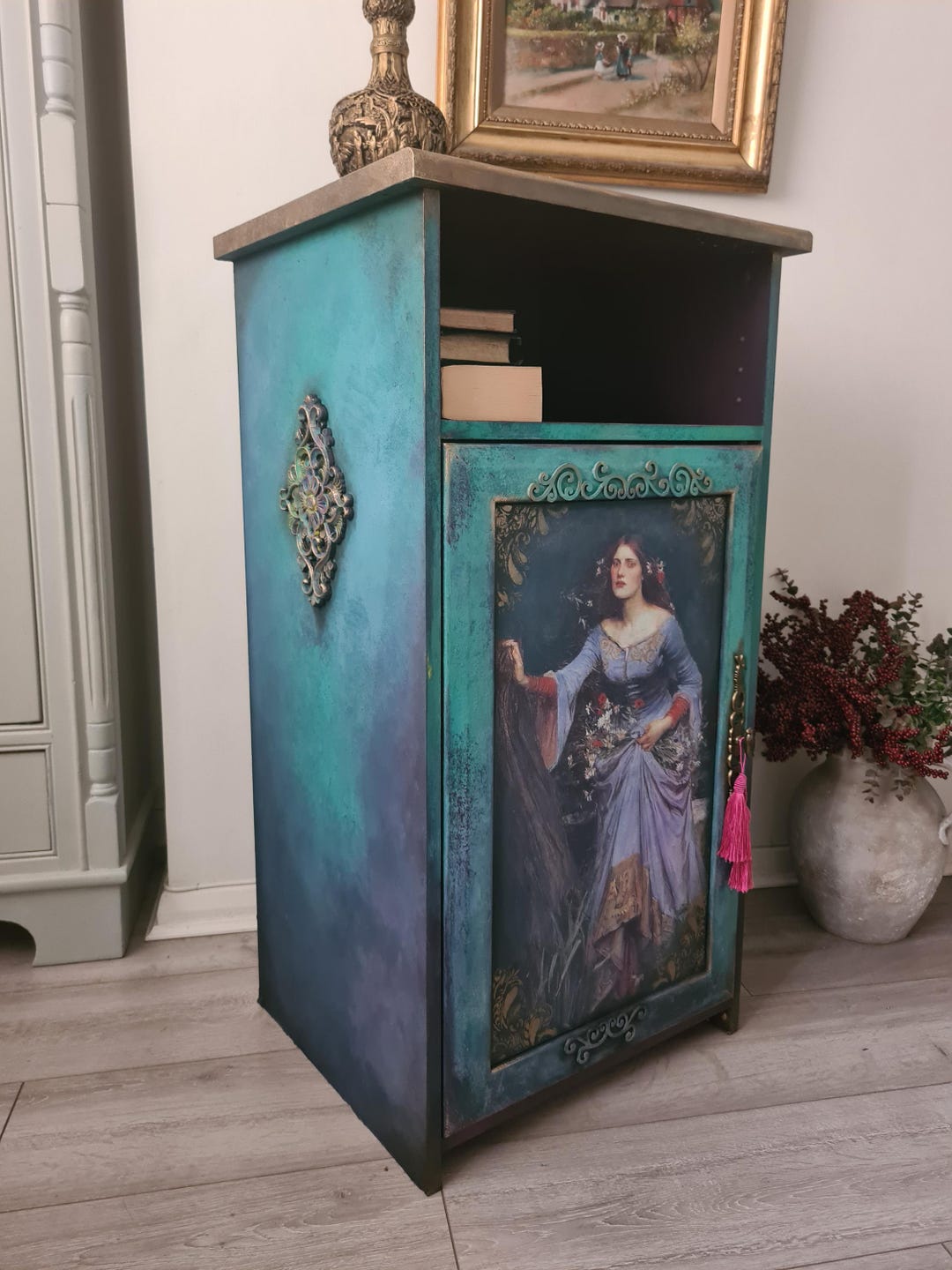Cabinet Cupboard Storage Unit Bathroom Bedroom Hallway Unique Vintage ...