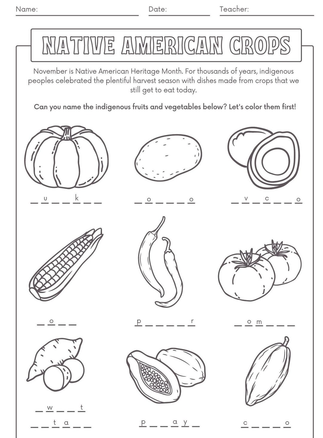 5 Fall Worksheets for Kindergarten to 2nd Grade Printable Downloads - Etsy