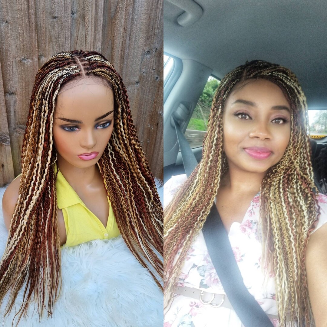 Handmade Braided Spiral Curls Braids Wig /water Melon Wig 26 Inch ...