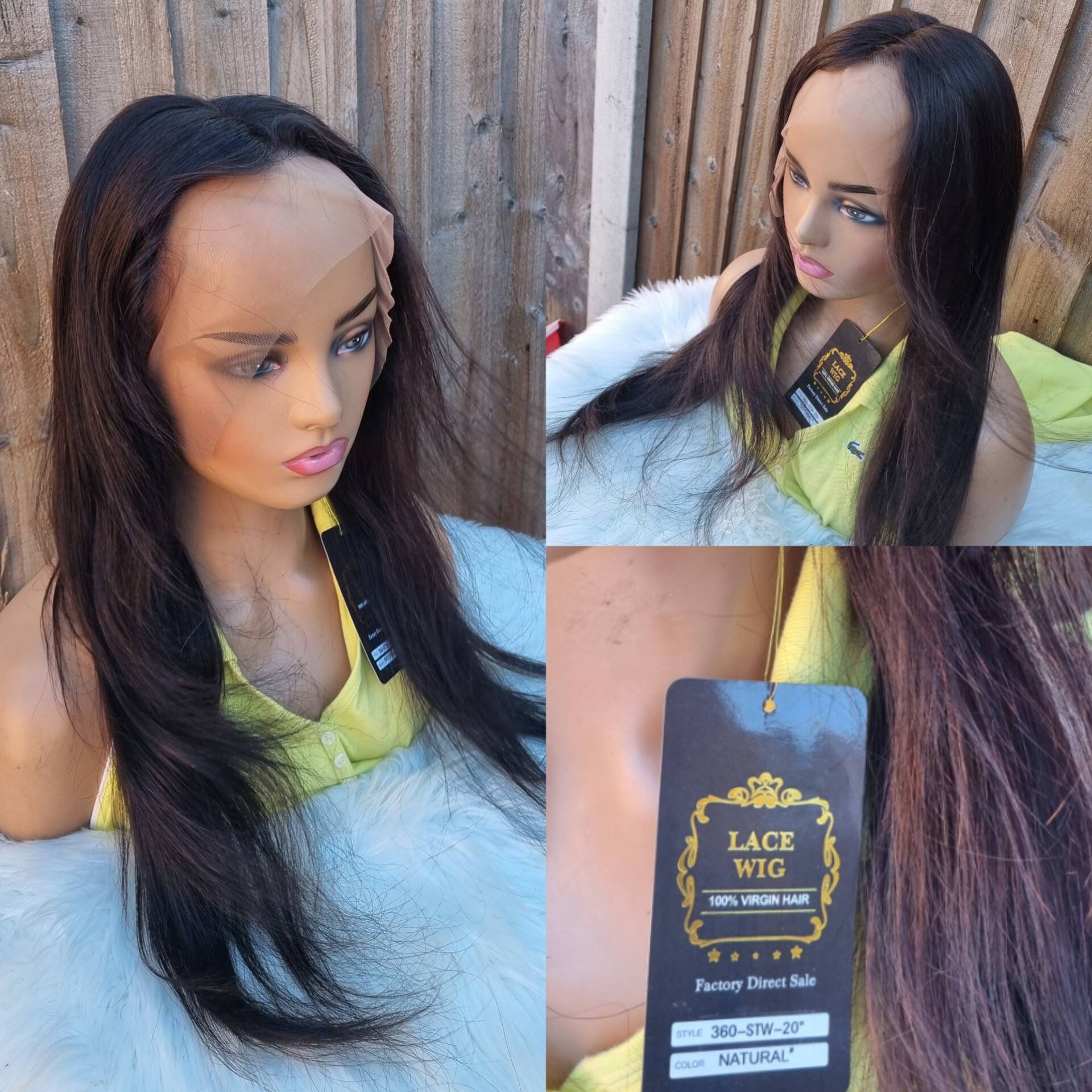Virgin Human Hair Full Frontal Factory Wig natural Colour 22 - Etsy