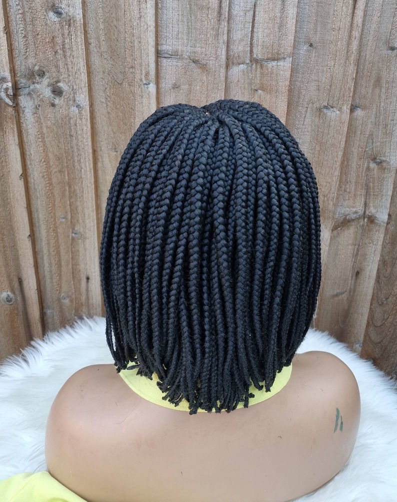 Handmade Braided Side Part Bob Wig 10 Inch colour 1 - Etsy