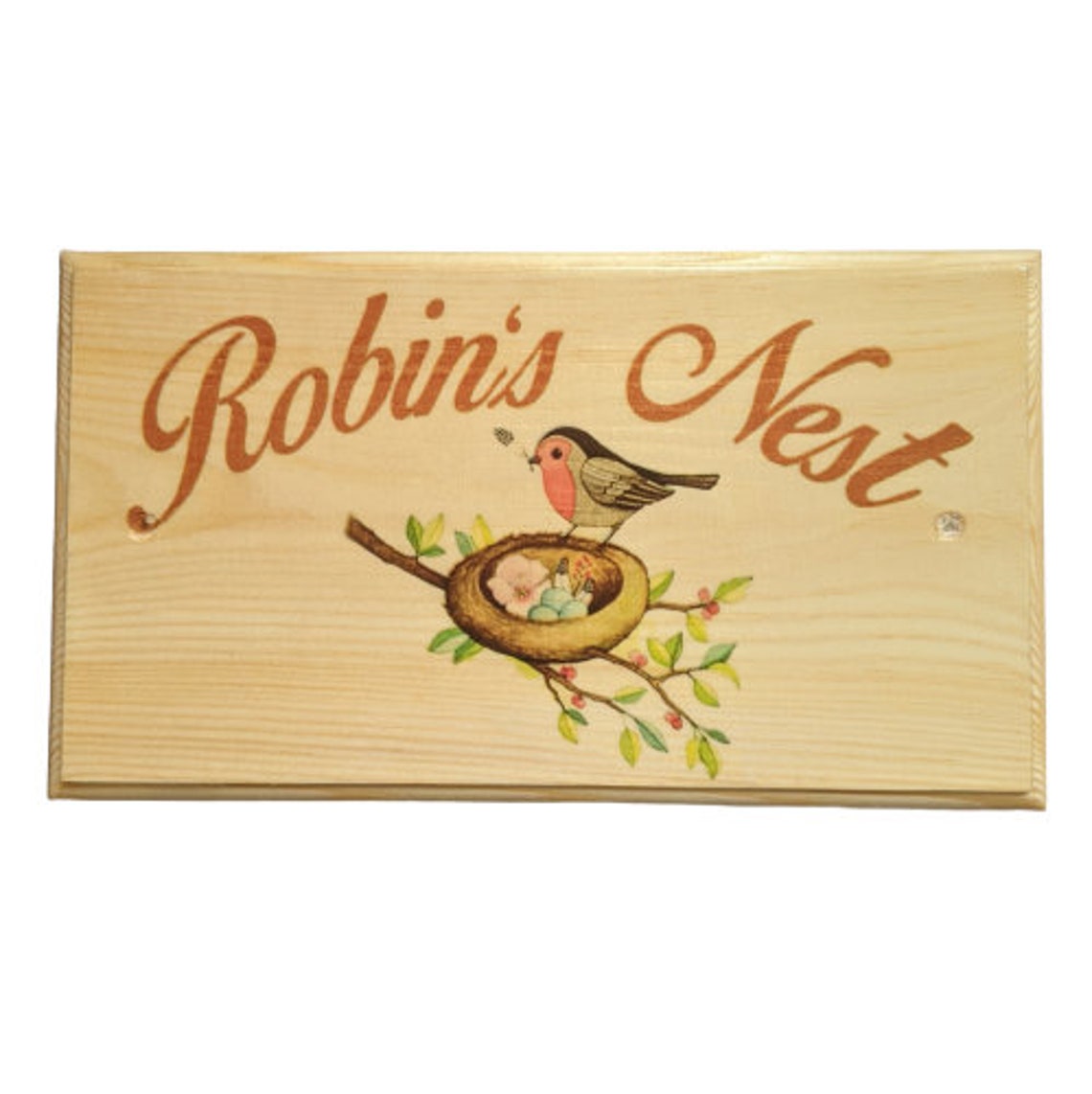 Robins Nest Sign Personalised Robin Garden Plaque Robin - Etsy UK