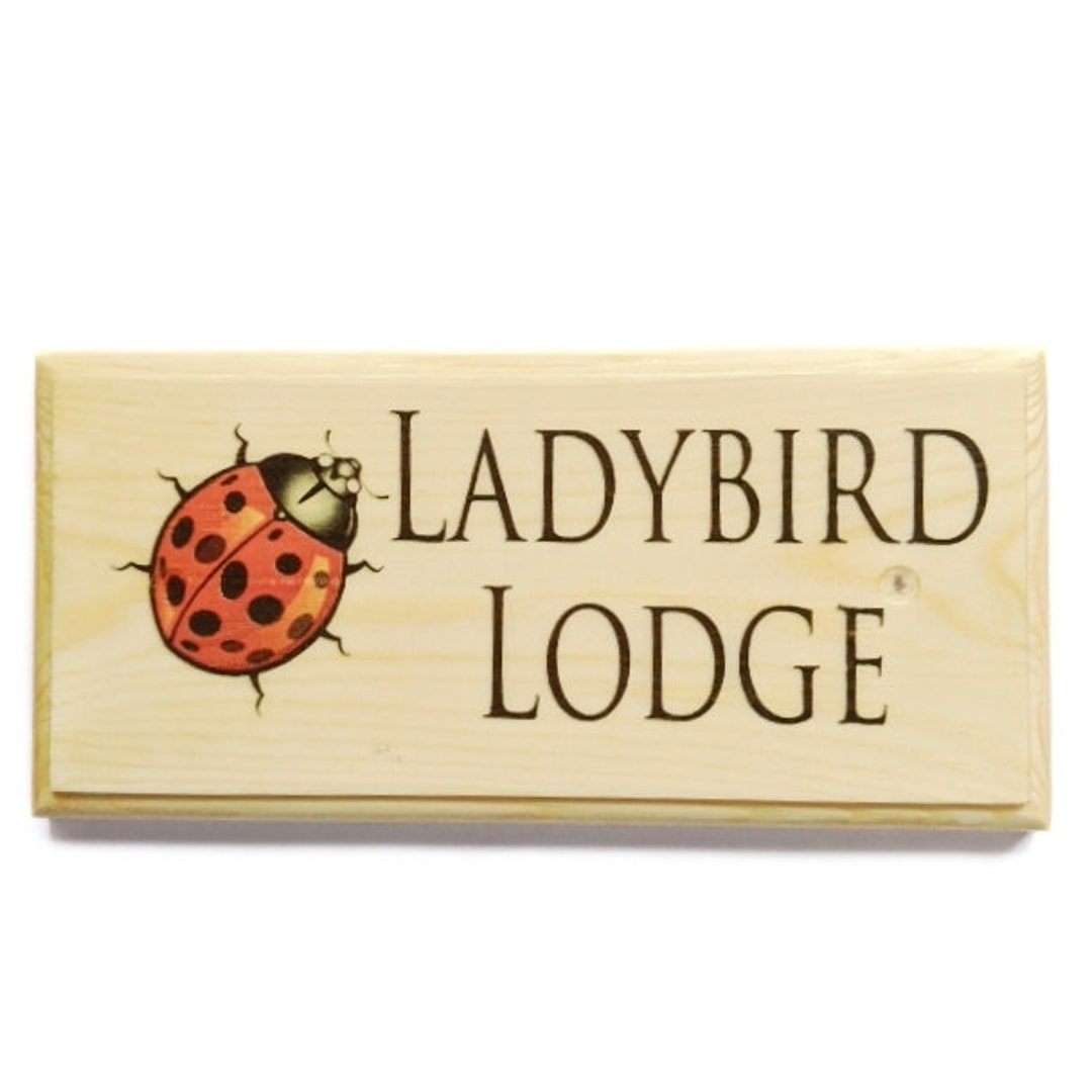 Personalised Ladybird House Name Plaque, Ladybird House Number Sign ...