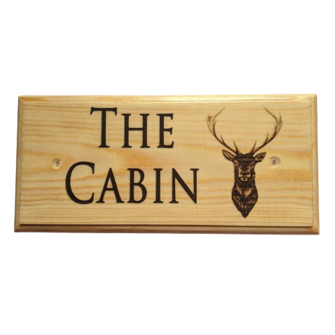 Personalised Stag Sign, the Cabin Plaque, Stagger Inn Sign, Custom Stag ...