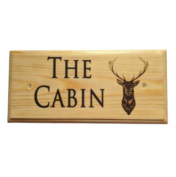 Personalised Stag Sign the Cabin Plaque Stagger Inn Sign - Etsy UK